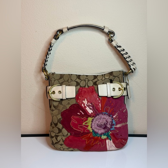 Coach | Bags | Coach Limited Edition Flower Signature Jacquard Shoulder ...